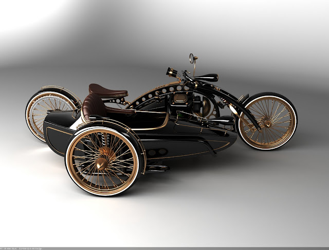 MOTORCYCLE 74: Solif design - steampunk sidecar