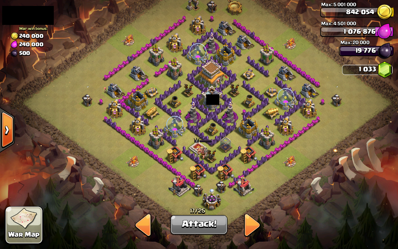 COC BASE 99: TH 8 War Base 6