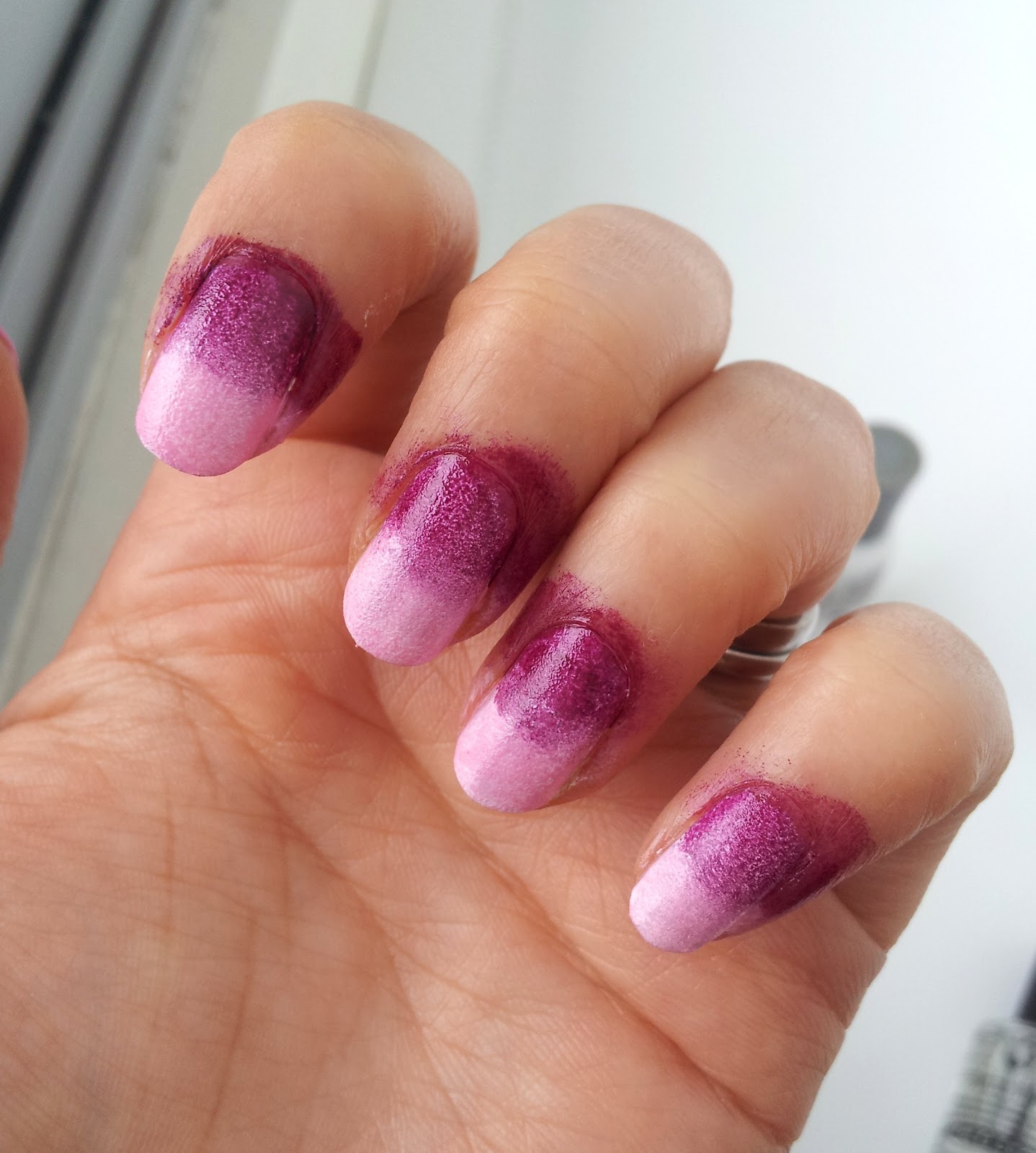 Pink Paro: One step two tone nails