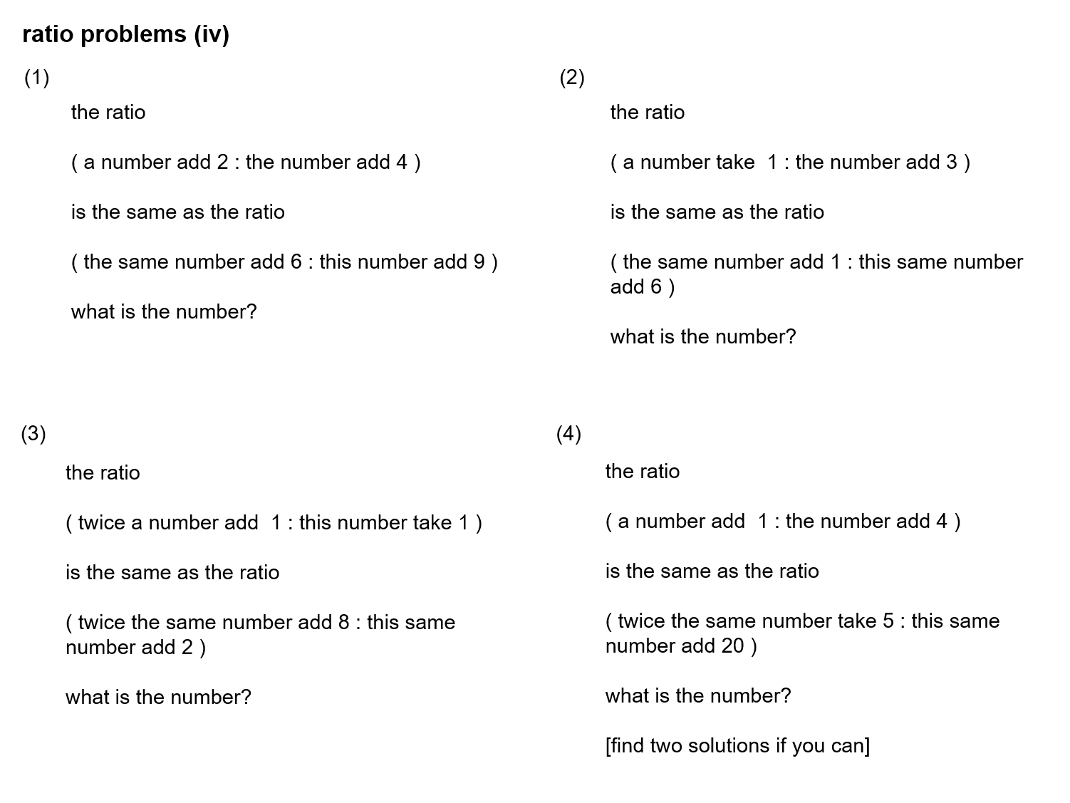 MEDIAN Don Steward mathematics teaching: ratio possibly with algebra ...
