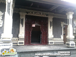 pintu gebyog dengan batu palimanan model style bali - Spesialis Batu ...