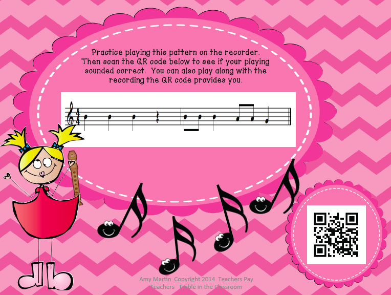 Treble in the Classroom: QR Code BAG Recorder Pattern Practice