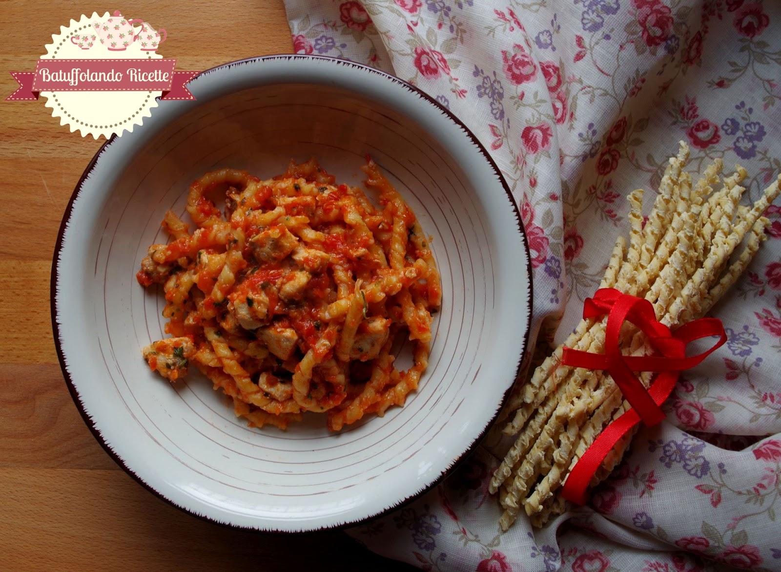 Batuffolando Ricette: Busiate trapanesi con sugo di pesce spada e bottarga