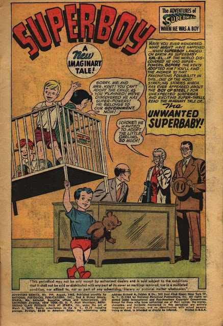 Days of Adventure: Adventure Comics # 299, August, 1962