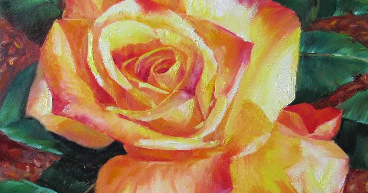 Donna Munsch Fine Art: Original Oil Painting Peace Rose