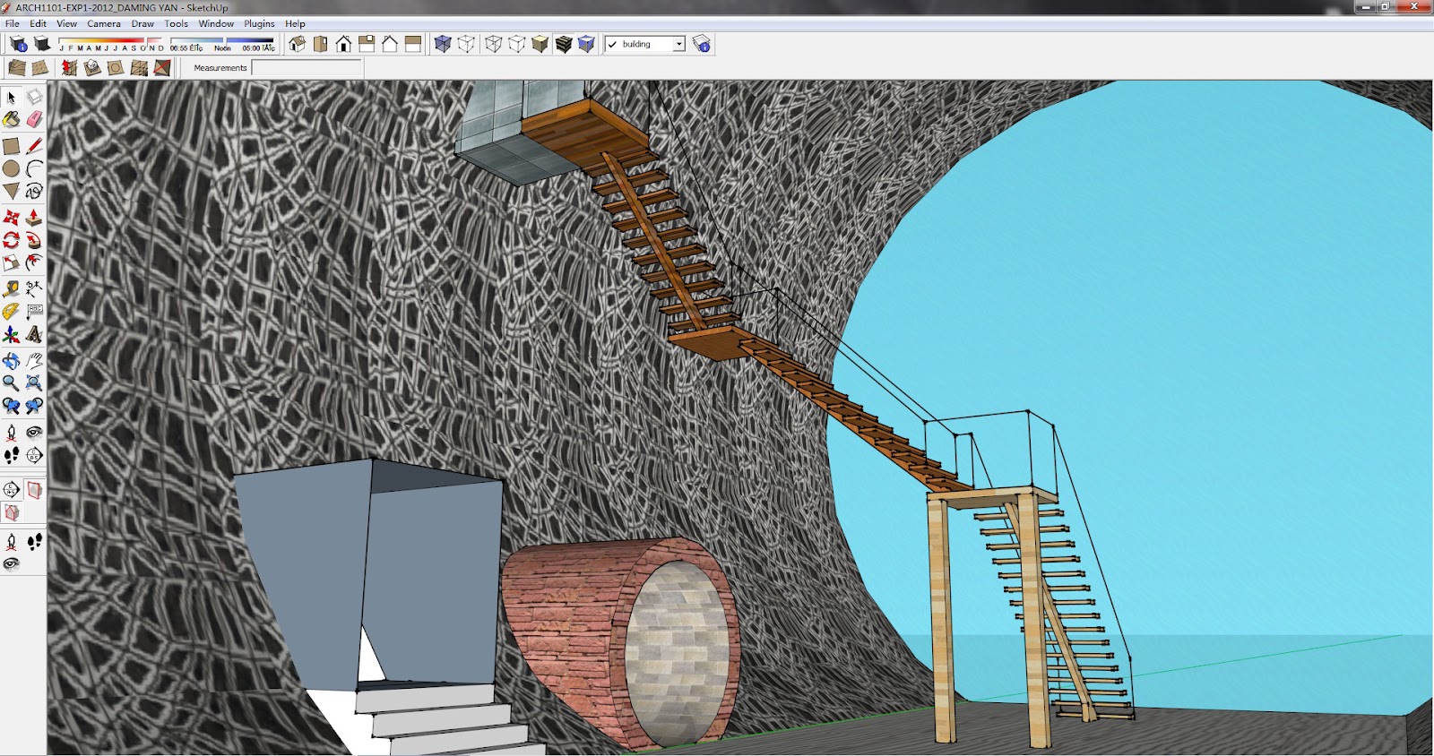 Yusuke: My final sketchup model