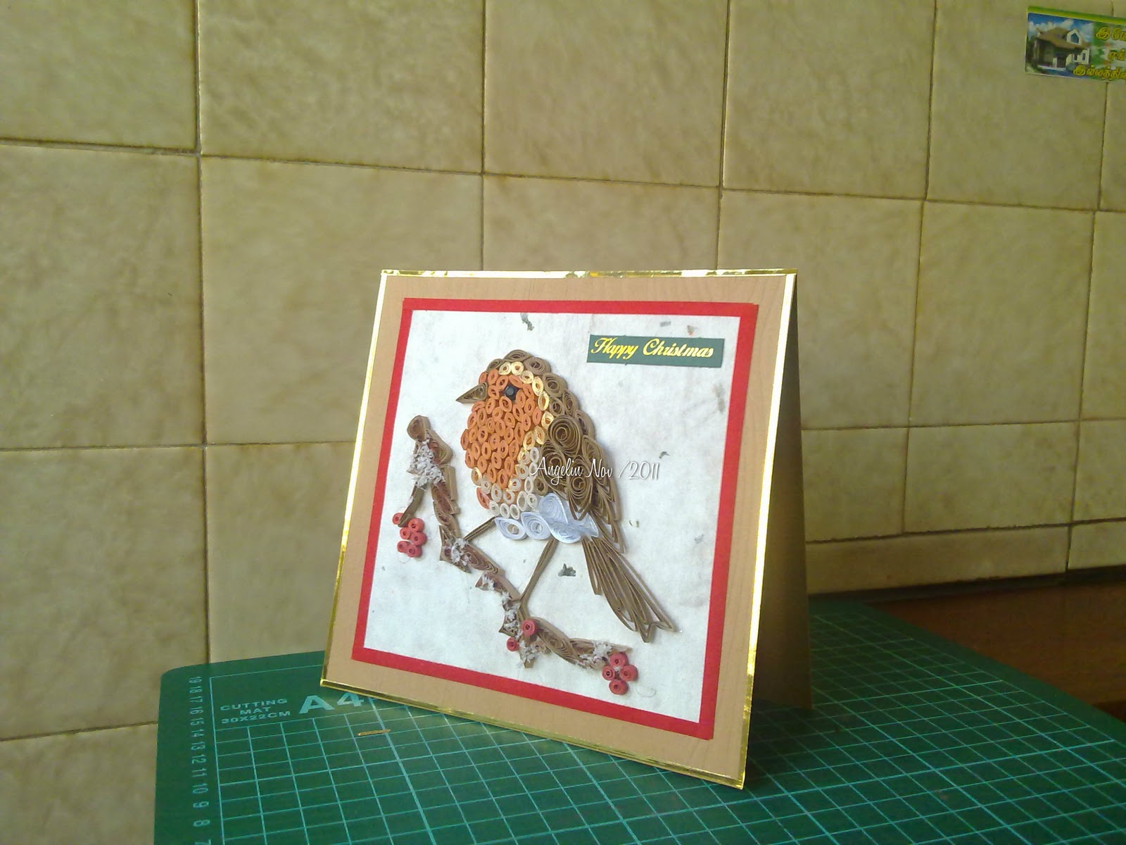 papercrafts: Robin Bird ...... Quilled Christmas Cards