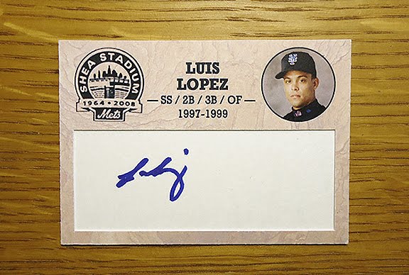 The Amazing Shea Stadium Autograph Project: #528) LUIS LOPEZ