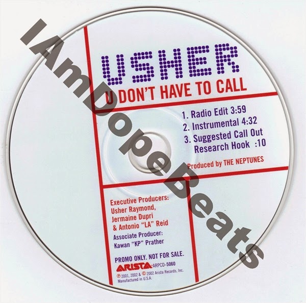 iAmDopeBeats Catalog: Usher - U Don't Have To Call [Promo CD Single]