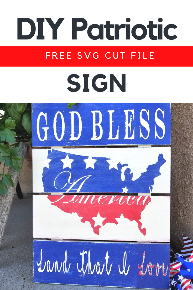 DIY Patriotic God Bless America Wooden Sign | Sew Simple Home