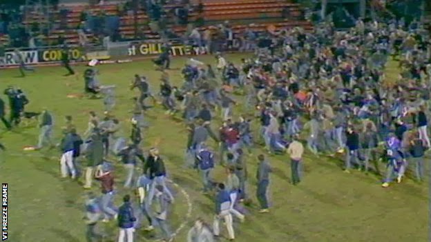 Football Hooligan Pictures: Luton v Millwall 1985 FA Cup (12 pictures)