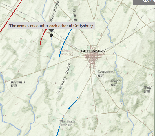 US History Teachers Blog: Gettysburg Map