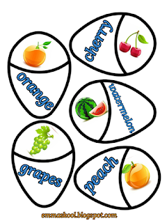 Vocabulary activity ( food cut and paste puzzle)