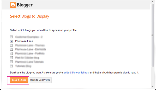 Plumrose Lane Tutorials: How to: Set up Your Blogger Profile