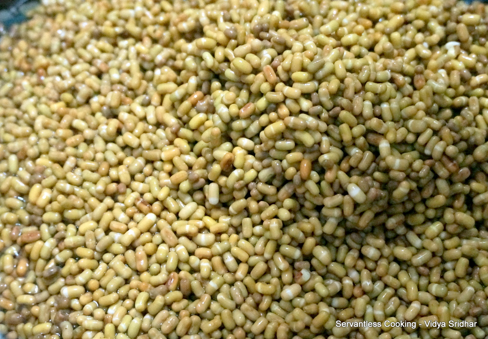 Servantless cooking : Matki chi Usal -Another Pune delicacy