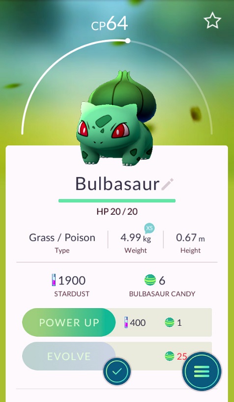 Pokemon Go: Bulbasaur