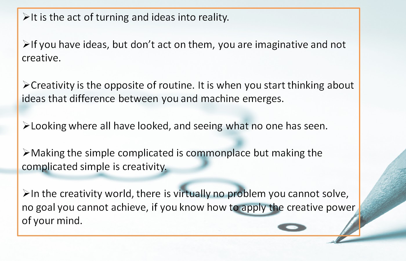 Innovation & Creative bang: The theory & concept of creativity