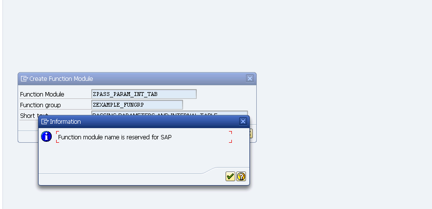 Sap Tech Passing Parameter And Internal Table As Parameters In Normal Function Module