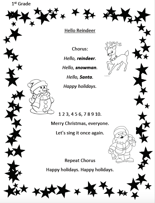 English al Lluis Vives: 1st Grade: Hello, Reindeer