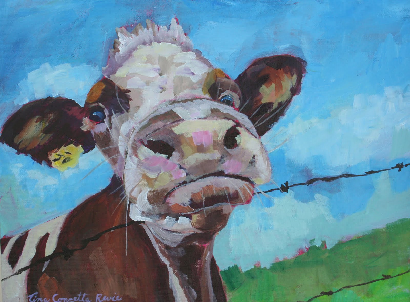 Painting Cows at the PD Dale Farm