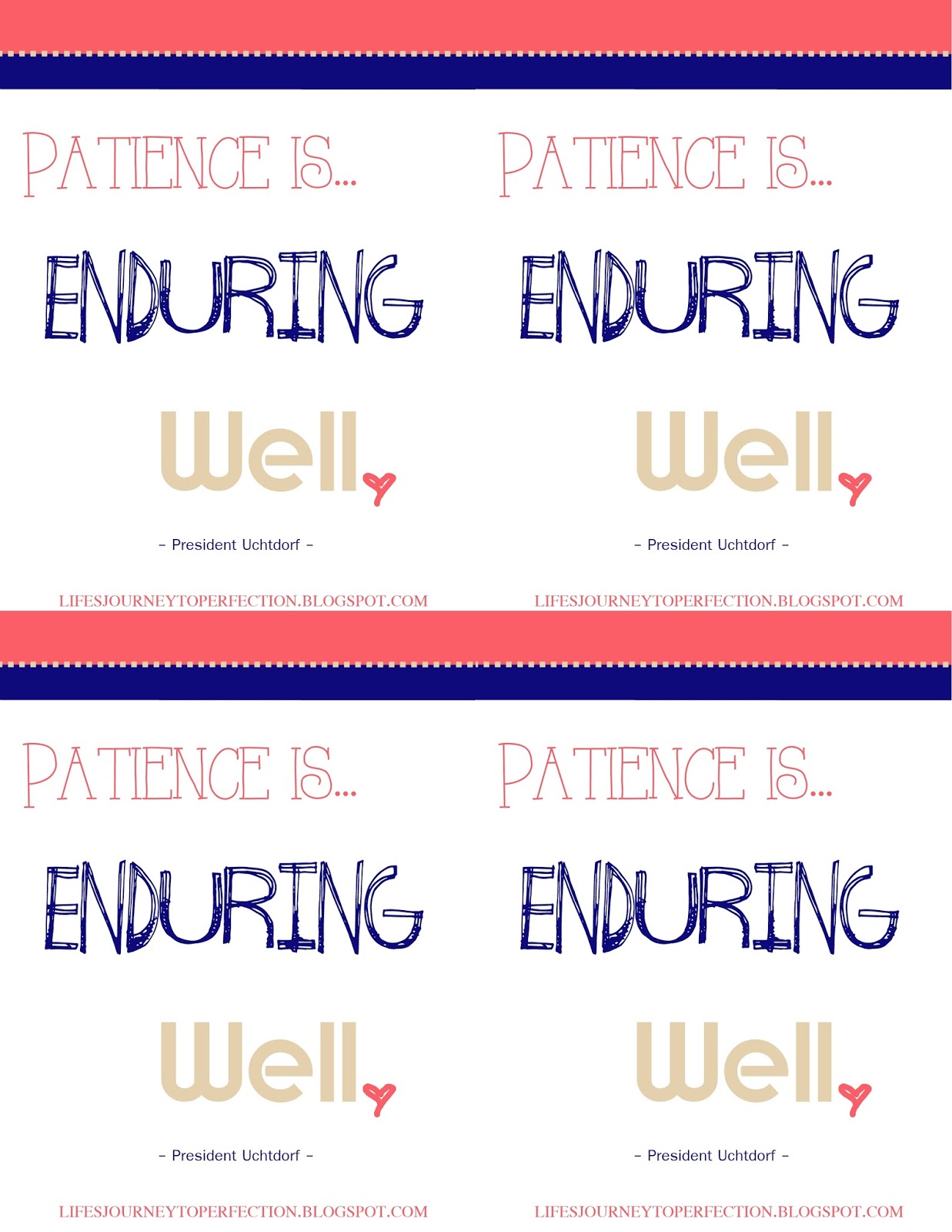 Life's Journey To Perfection: March 2015 Relief Society Visiting ...