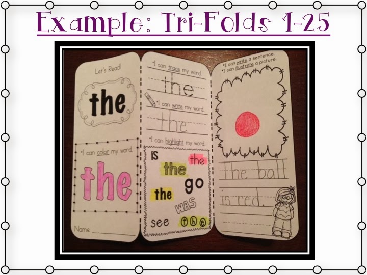 Literacy Sundae with Common Core on Top: Sight Word Tri-Folds, March ...