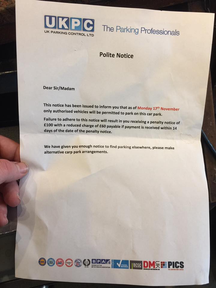 Parking Prankster: October 2016