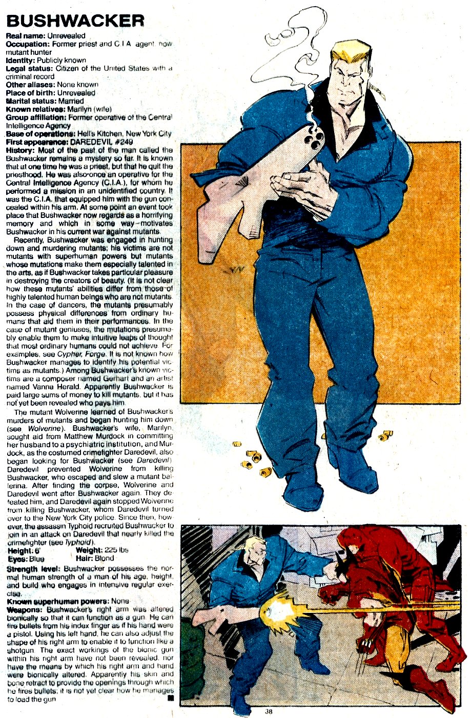 Fichas de Superheroes Marvel y DC: Bushwacker