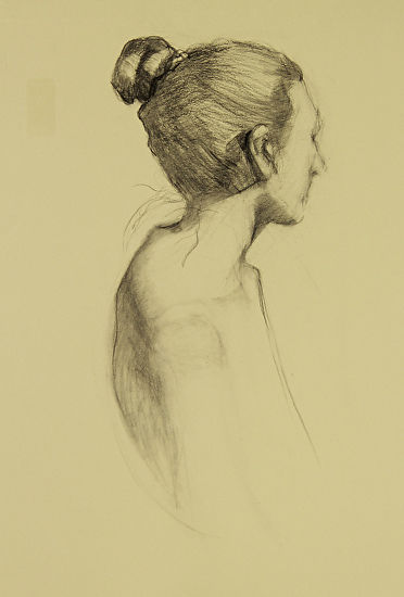 Pencil Artists International: Female Portrait Charcoal Drawing "Lady in ...