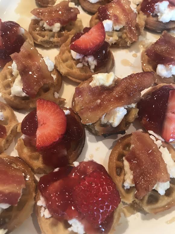 Redhead Says: MINI BACON & STRAWBEERY WAFFLE BITES