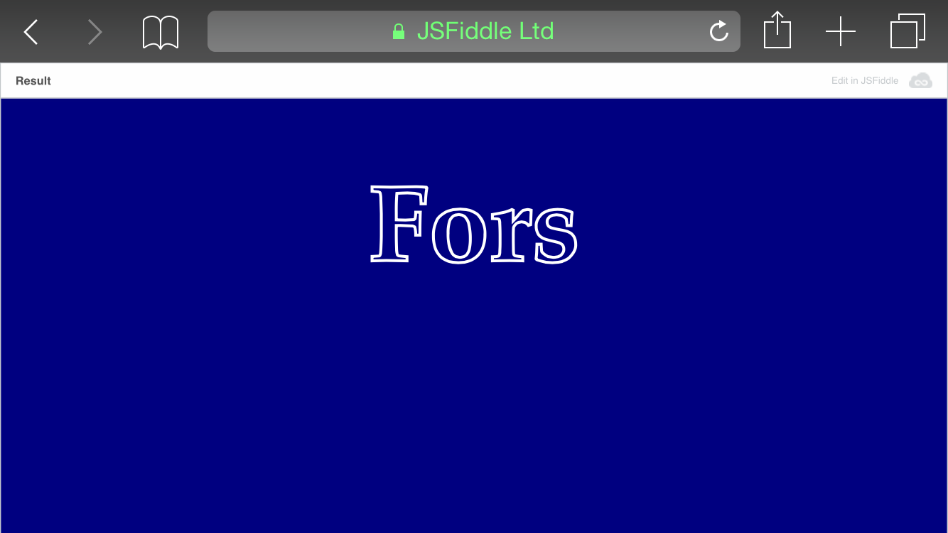 Fors Text Stroke Issues In Microsoft Edge