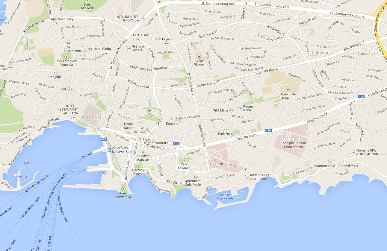 O wyspie Hvar w Chorwacji: Prom na Hvar ze Splitu, Split - Stari Grad ...