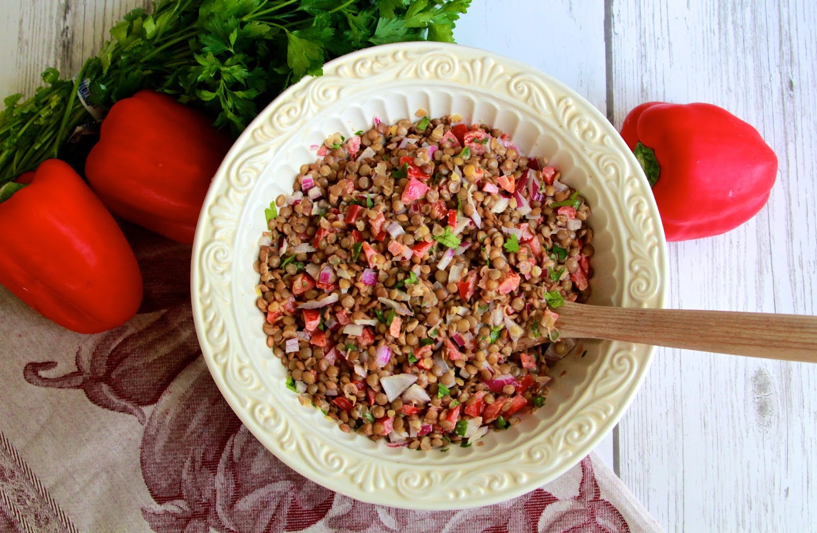 Moroccan Lentil Salad - The Lavender Apple