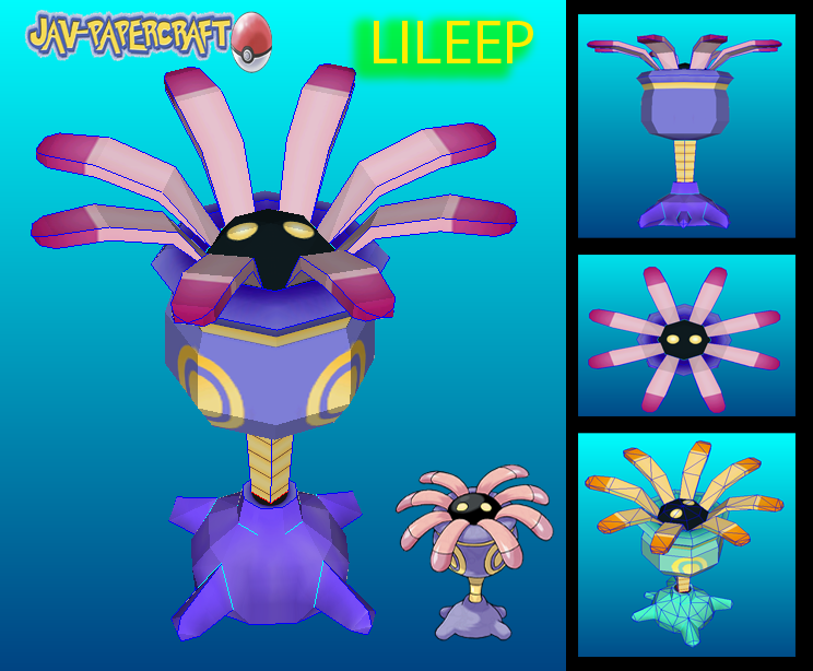 Lileep Paper Model ~ Paperkraft.net - Free Papercraft, Paper Model ...