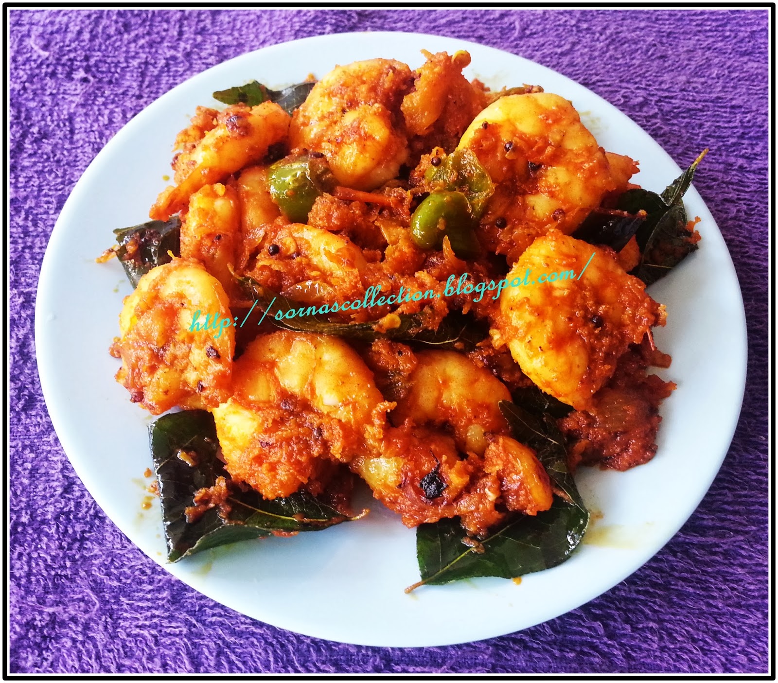 My Recipes: STIR-FRIED SPICY PRAWNS WITH COCONUT