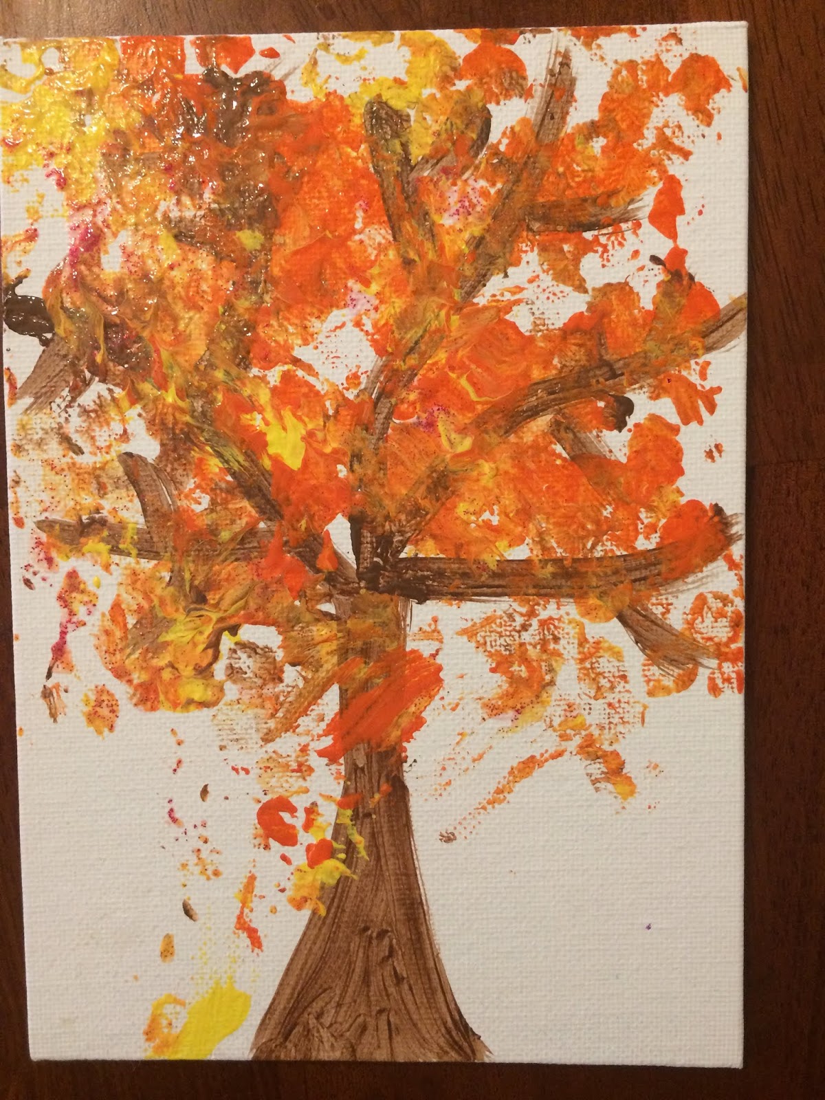 Fall Craft Bubble Wrap Tree Painting - Take It From Nicole