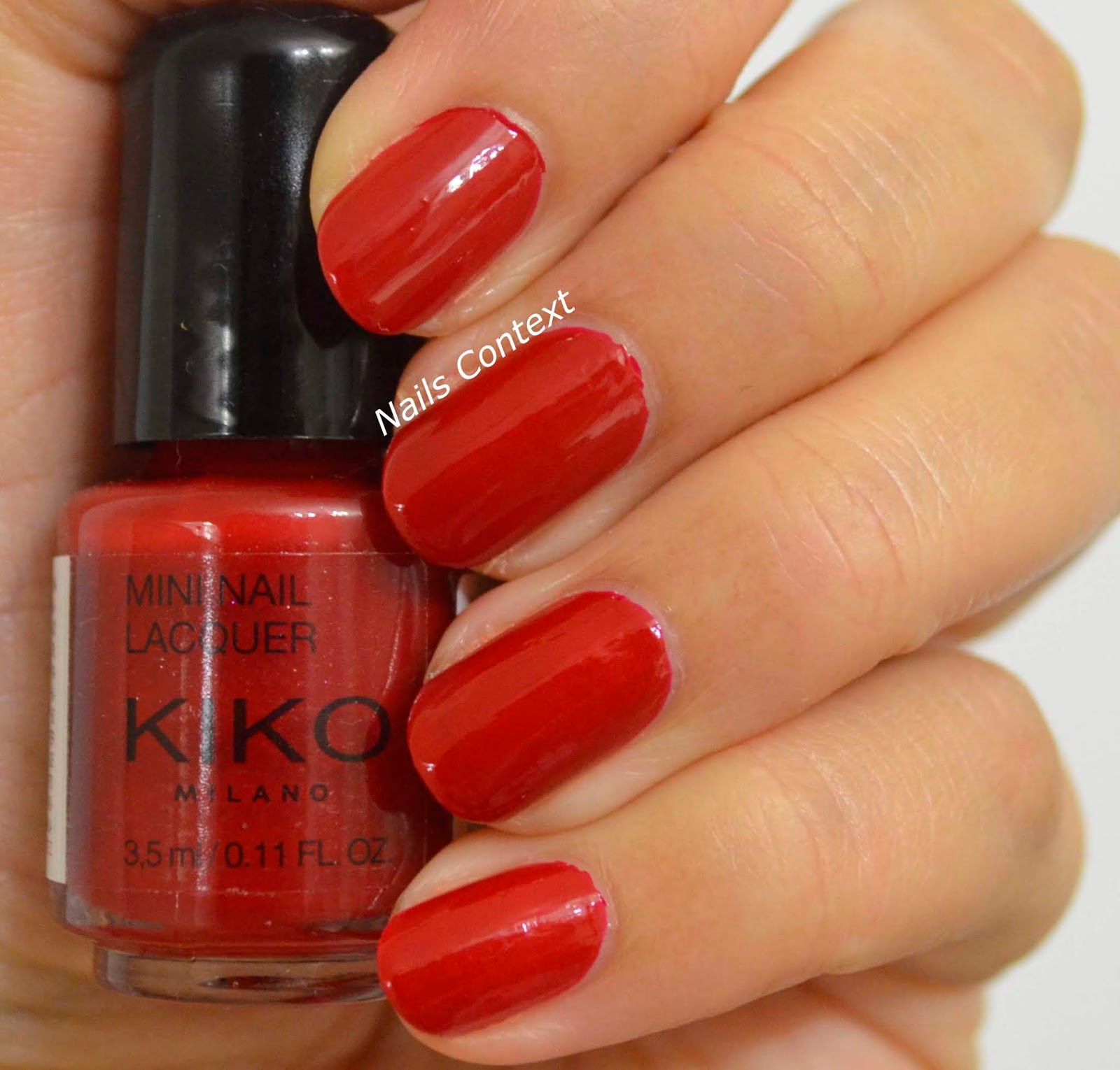 Nails Context: KIKO Mini Polish Red
