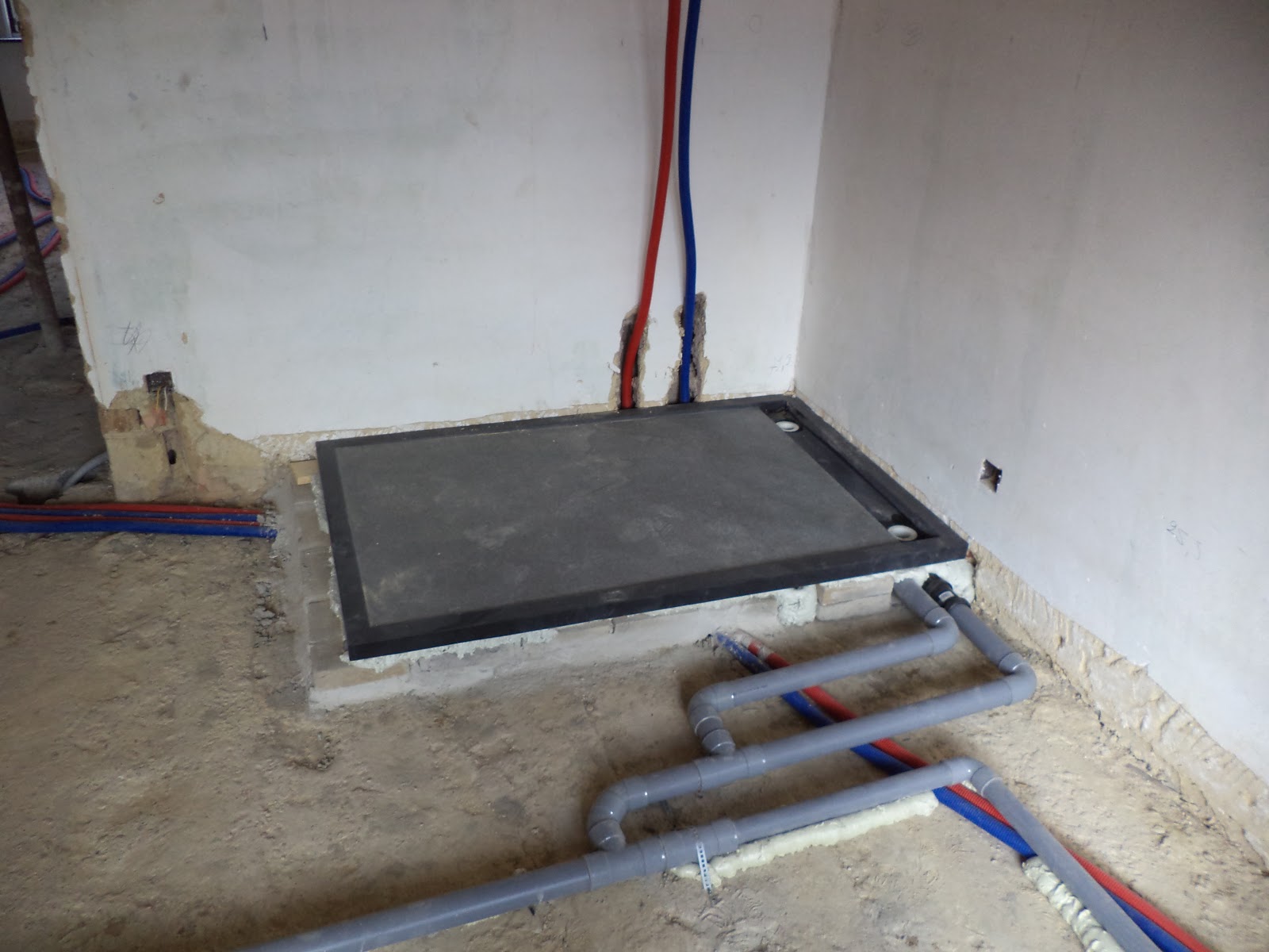 Verbouwing in Burst: Plaatsen douchebak