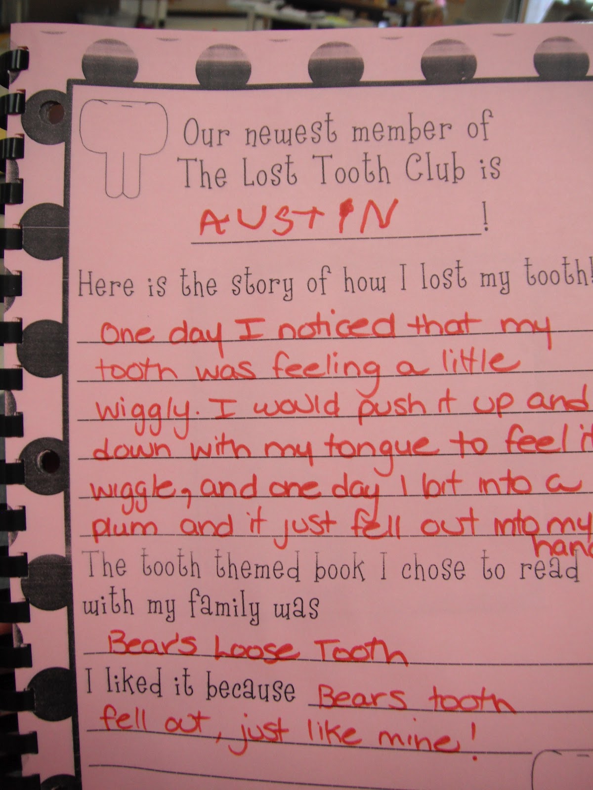 Mrs. K's Kinder Korner: The Lost Tooth Club