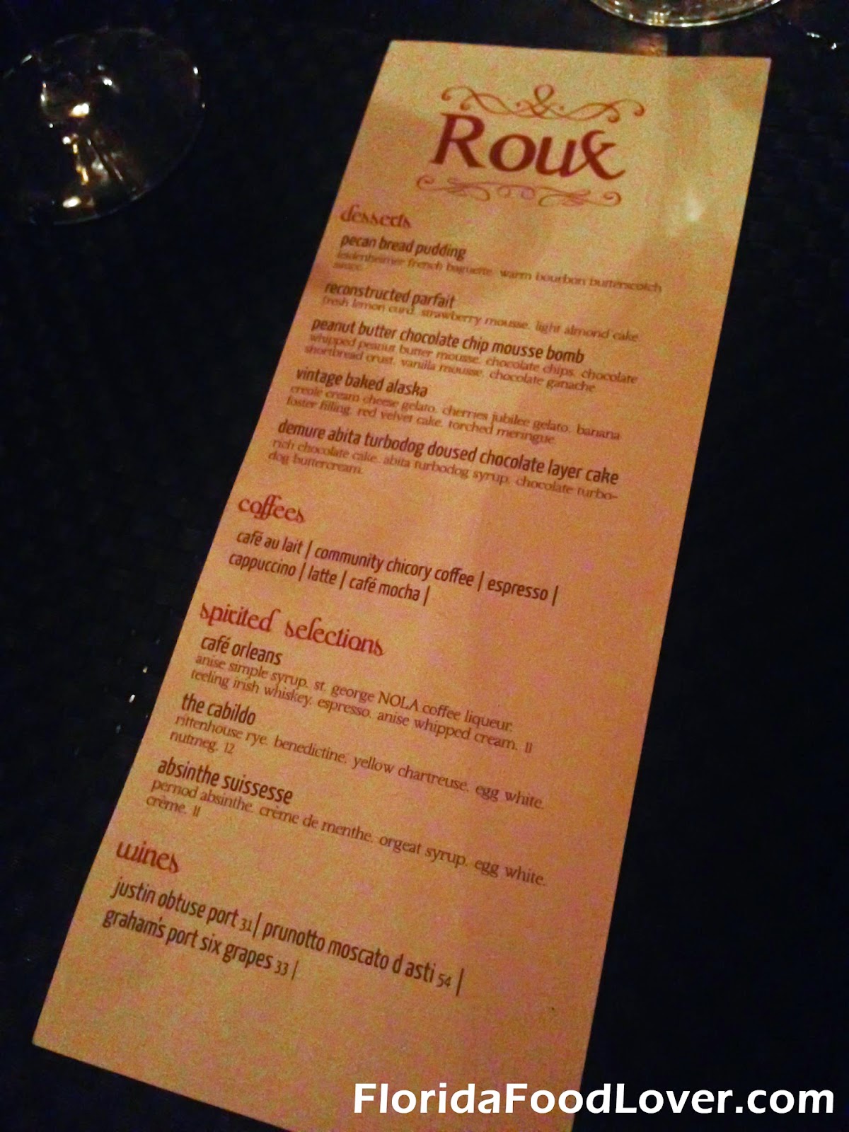 Florida Food Lover: Roux VIP Preview Dinner