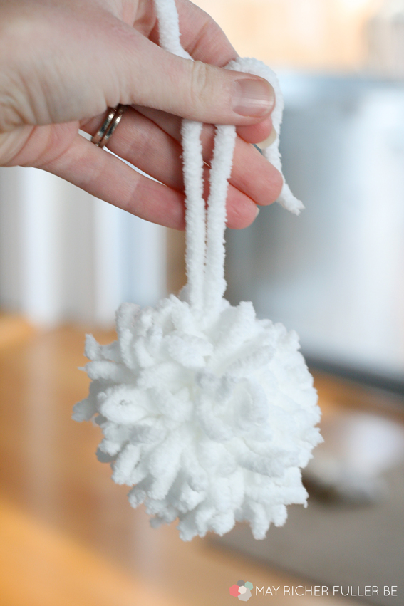 Yarn Snowball Ornaments