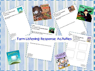 A Teacher's Touch: Farm Listening Response Freebies