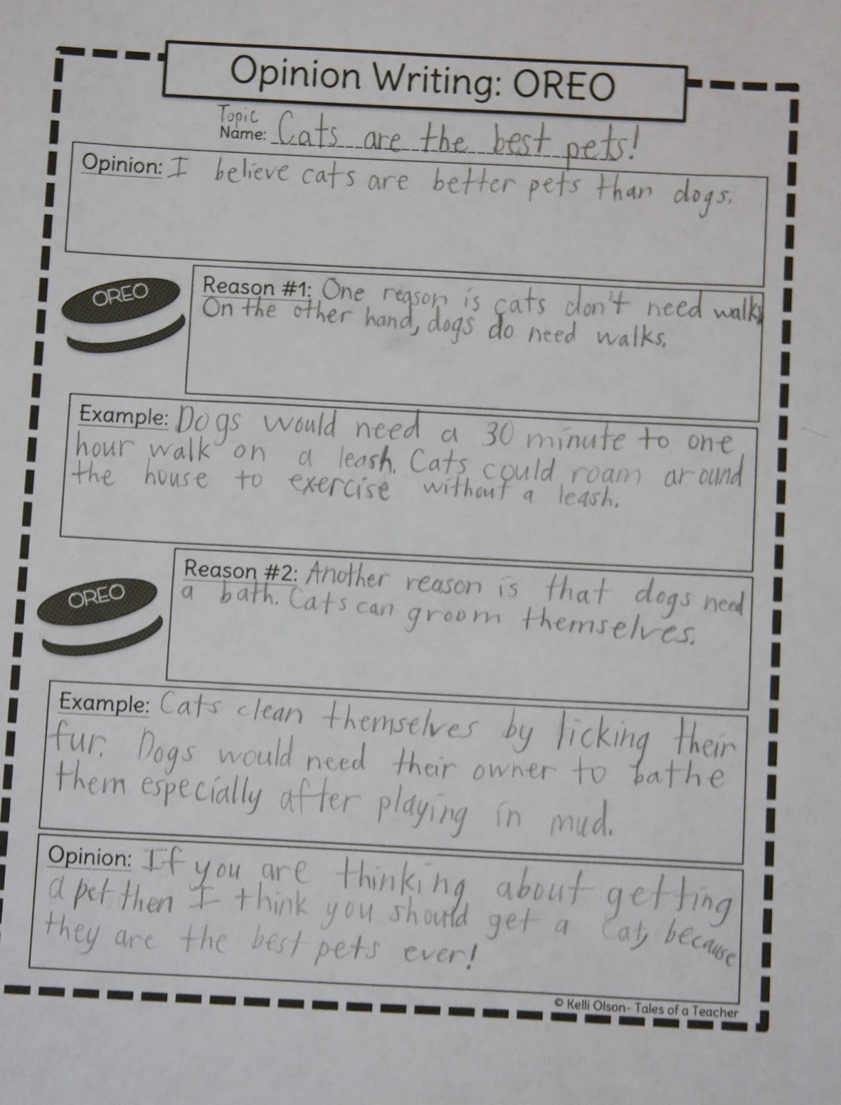 A Learning Journey O Is For Oreo Opinion Organizer Persuasive Writing