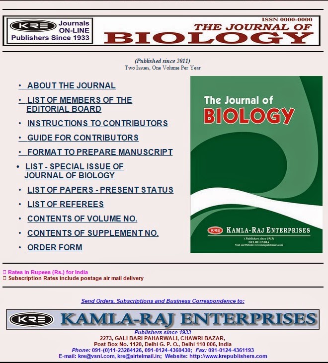 The Journal of Biology (J Biol) ~ Free Journal