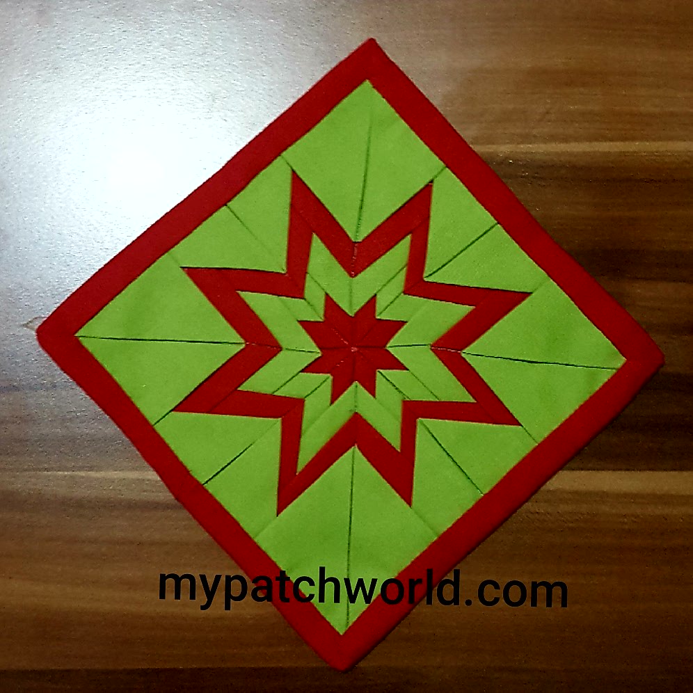 folded star potholder tutorial | All about patchwork and quilting