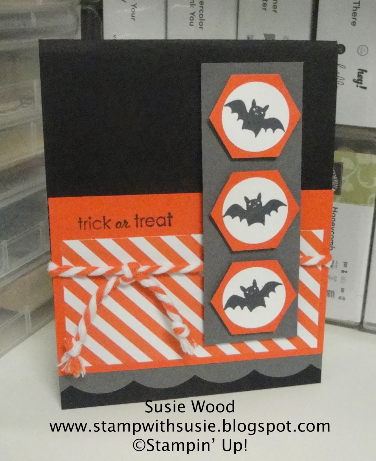 Stamp with Susie: A cute Halloween card with 'Freaky Friends'!