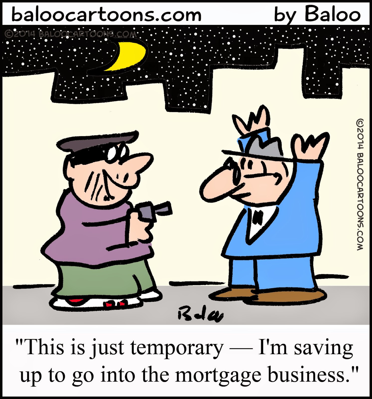 BALOO'S CARTOON BLOG: Mugging cartoon