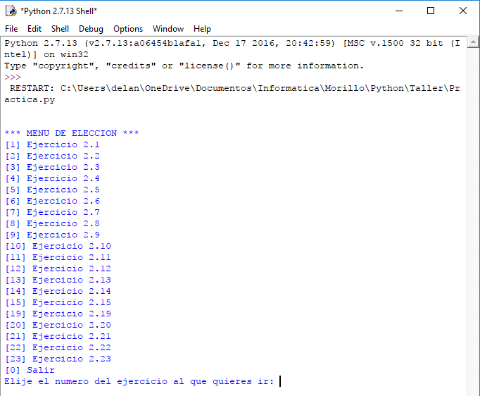 Programas en Python.
