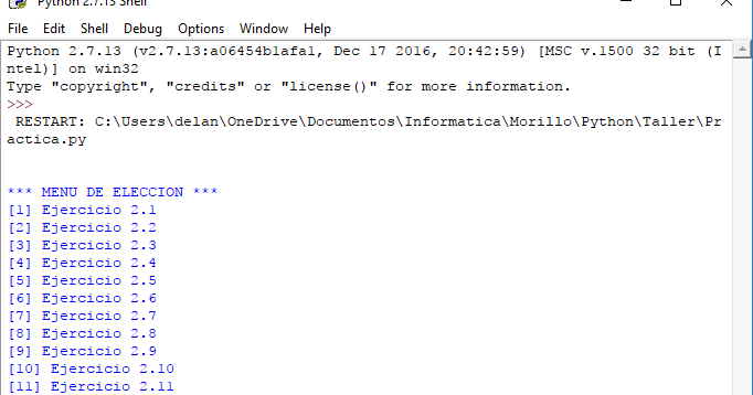 Programas en Python.