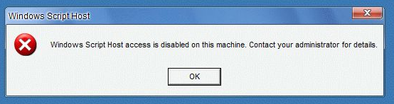 Mengatasi Windows Script Host Access Is Disabled On This Machine